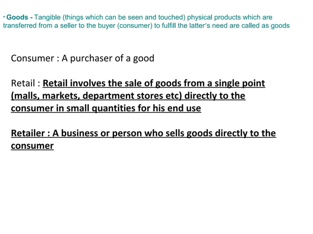Definition of retail | PPT