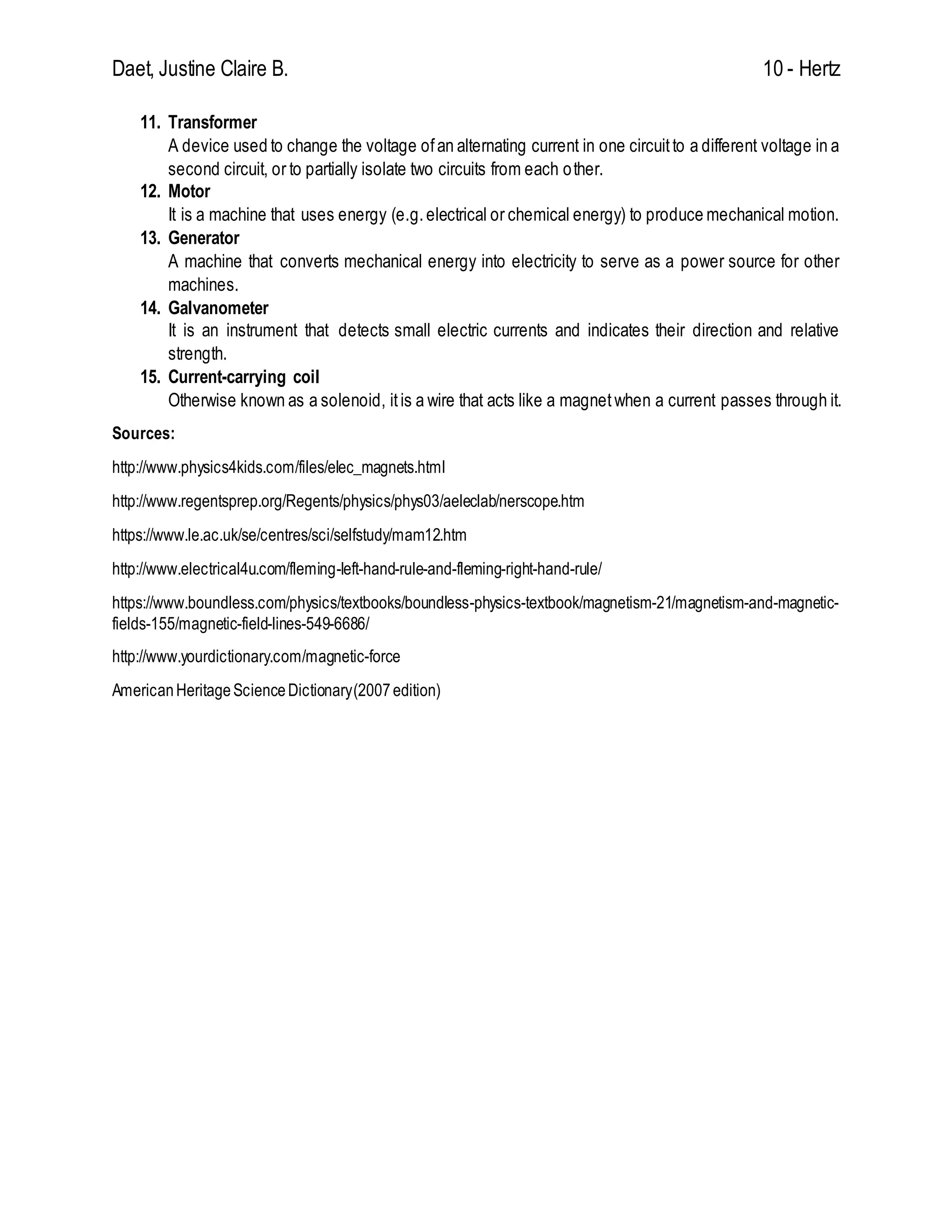 Definition of science terms (DEPED Grade 10 Learner's Module) | DOCX