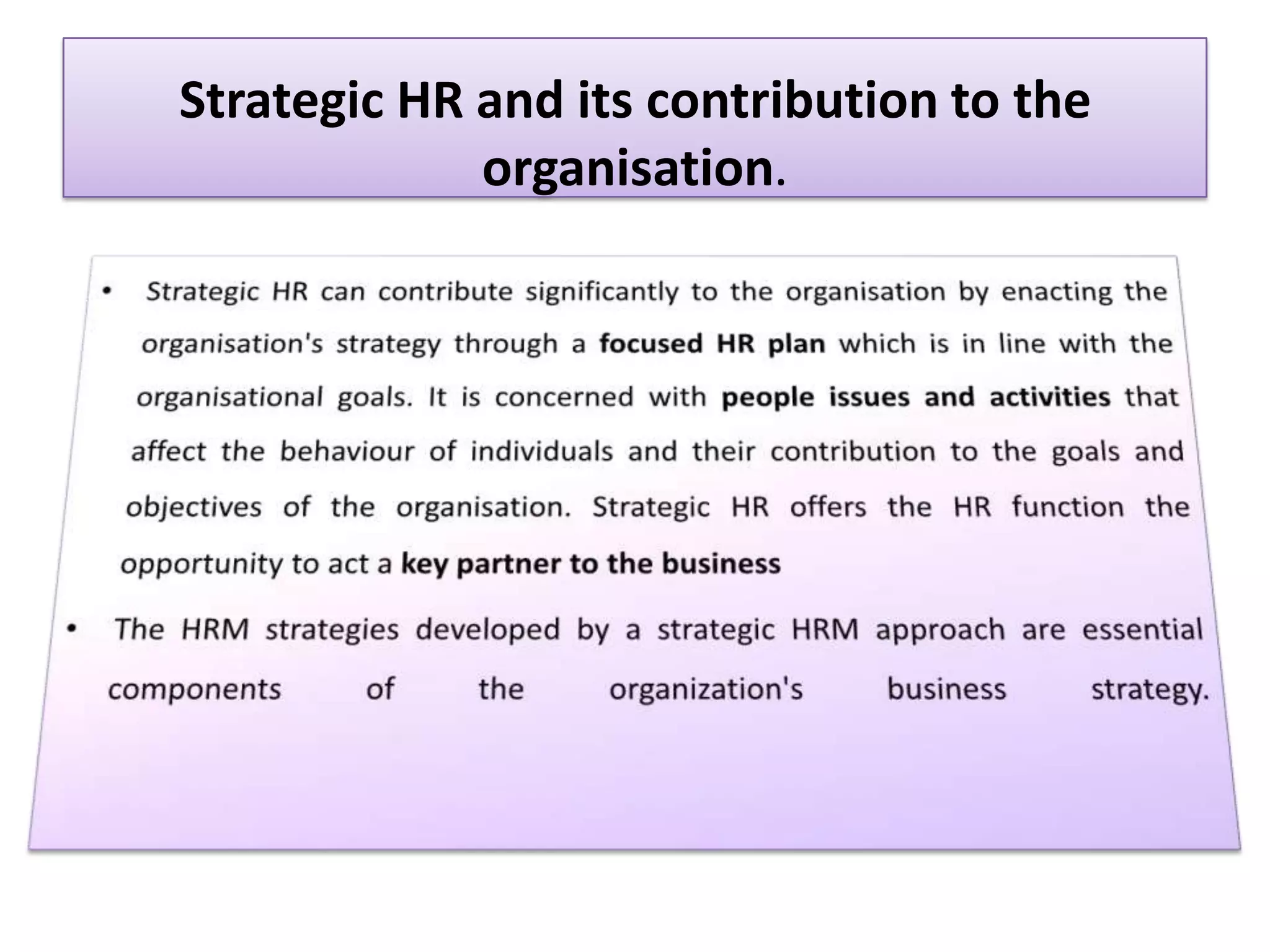 Definition of shrm ( Strategic Human Resource Management) | PPTX