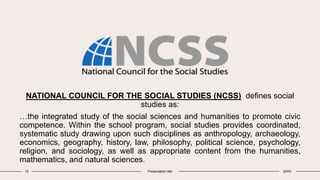 Definition of Social Studies, Percieved program needs and Diverse ...