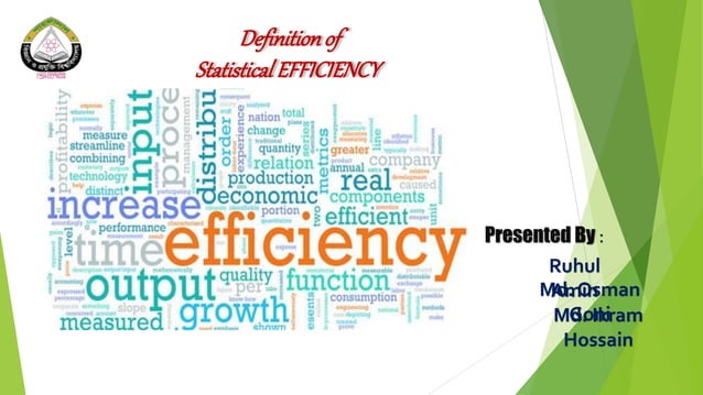 Definition of statistical efficiency | PPTX