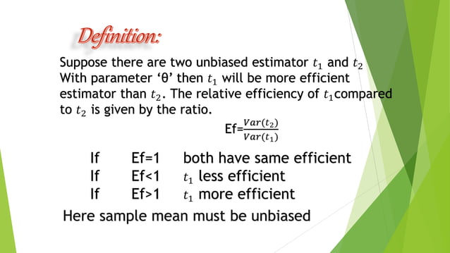 Definition of statistical efficiency | PPTX