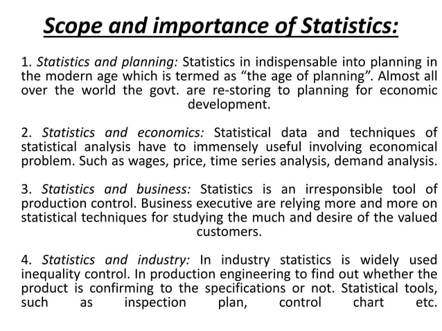 Definition of statistics | PPTX | Business Accounting & Finance | Business