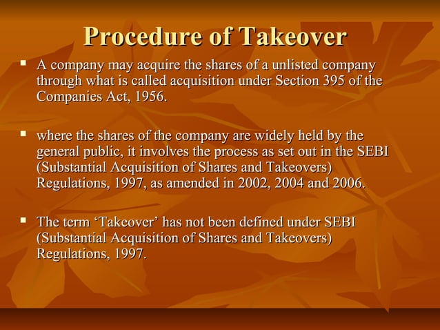 Definition of takeover | PPT | Mergers and Acquisitions | Business ...