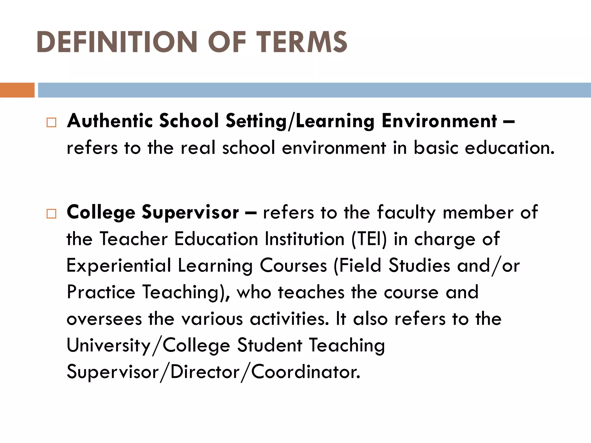 Definition of terms | PDF