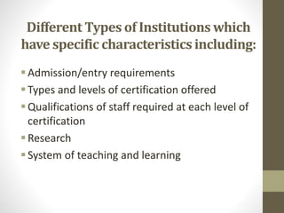 Definition of tertiary level education | PPTX
