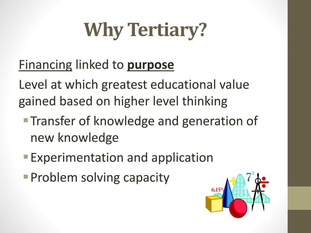 Definition of tertiary level education | PPTX