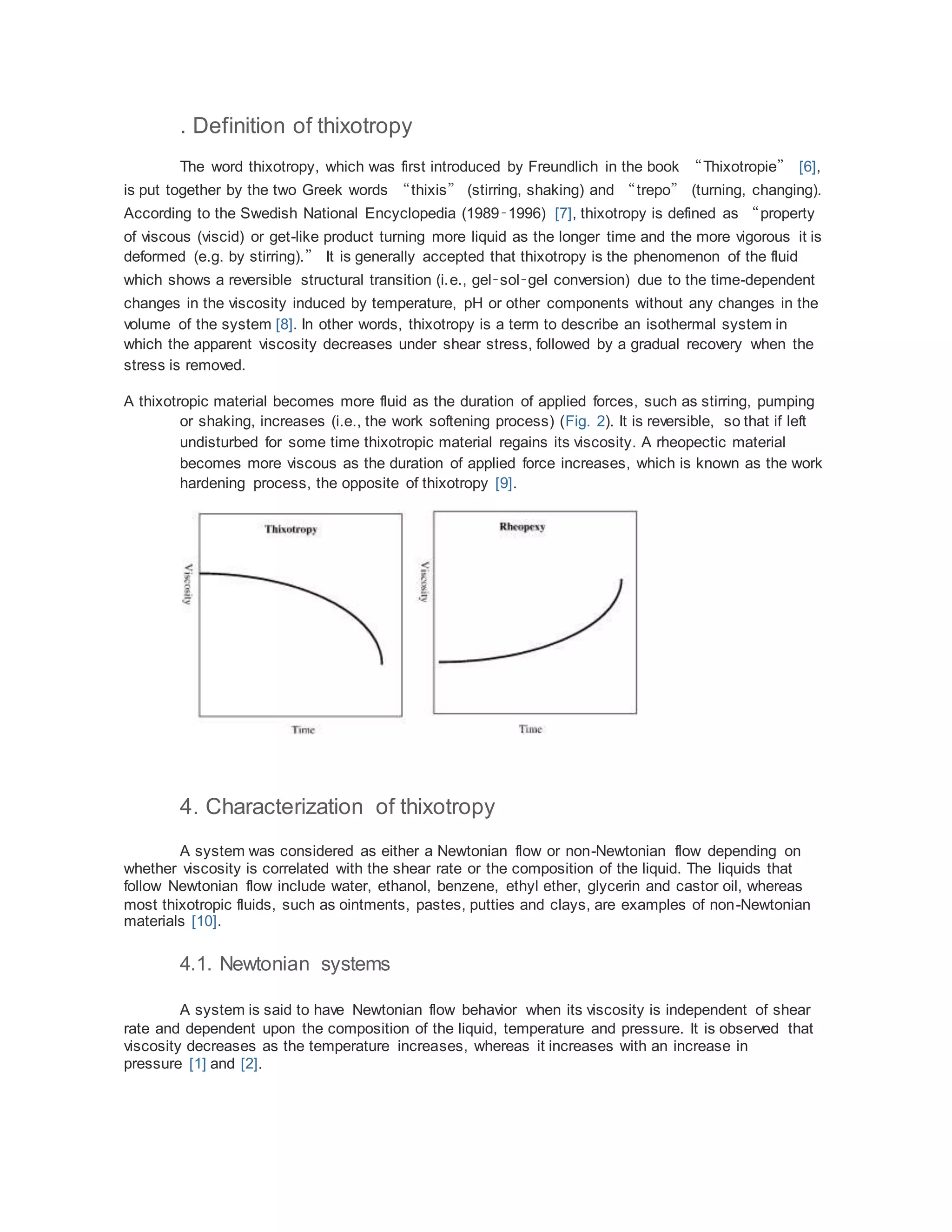 Definition of thixotropy | DOCX