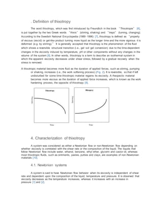 Definition of thixotropy | DOCX