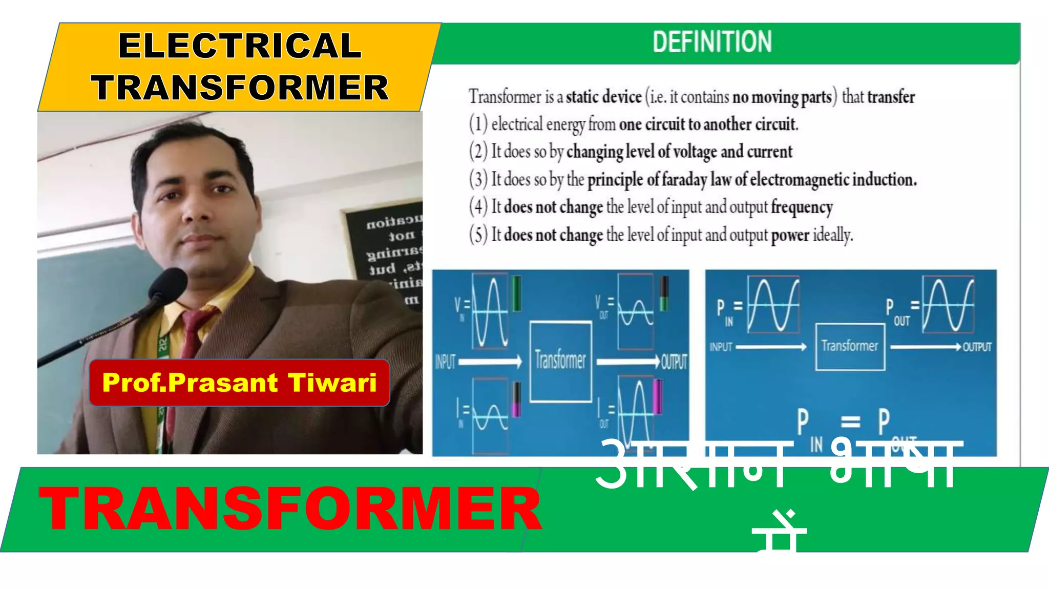 Definition of Transformer|Working principle of transformer |Day 1|Basic ...