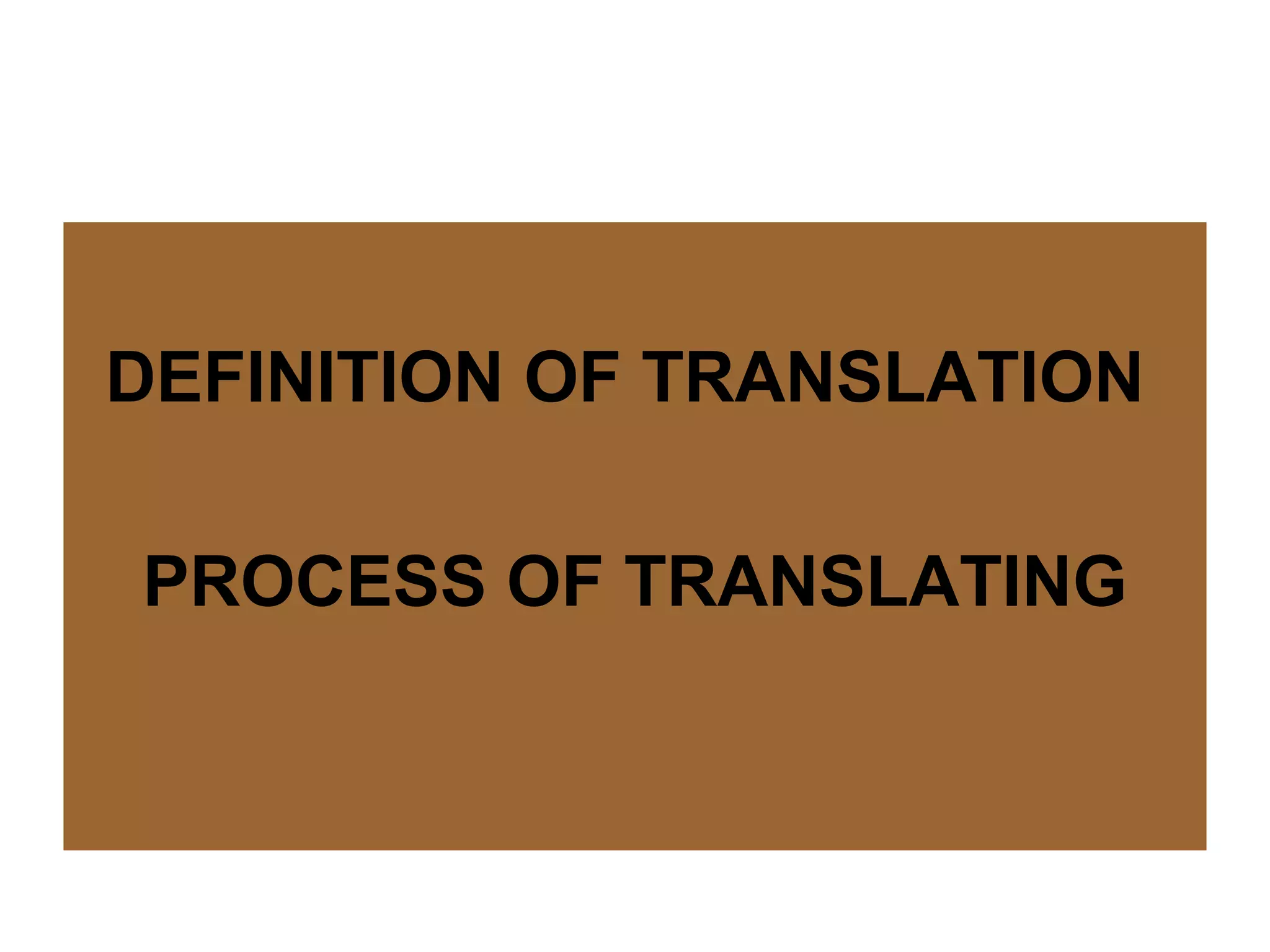 Definition of translation | PPT