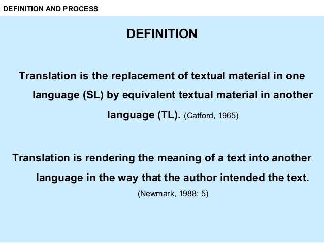 Definition of translation