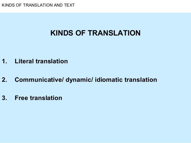 Definition of translation