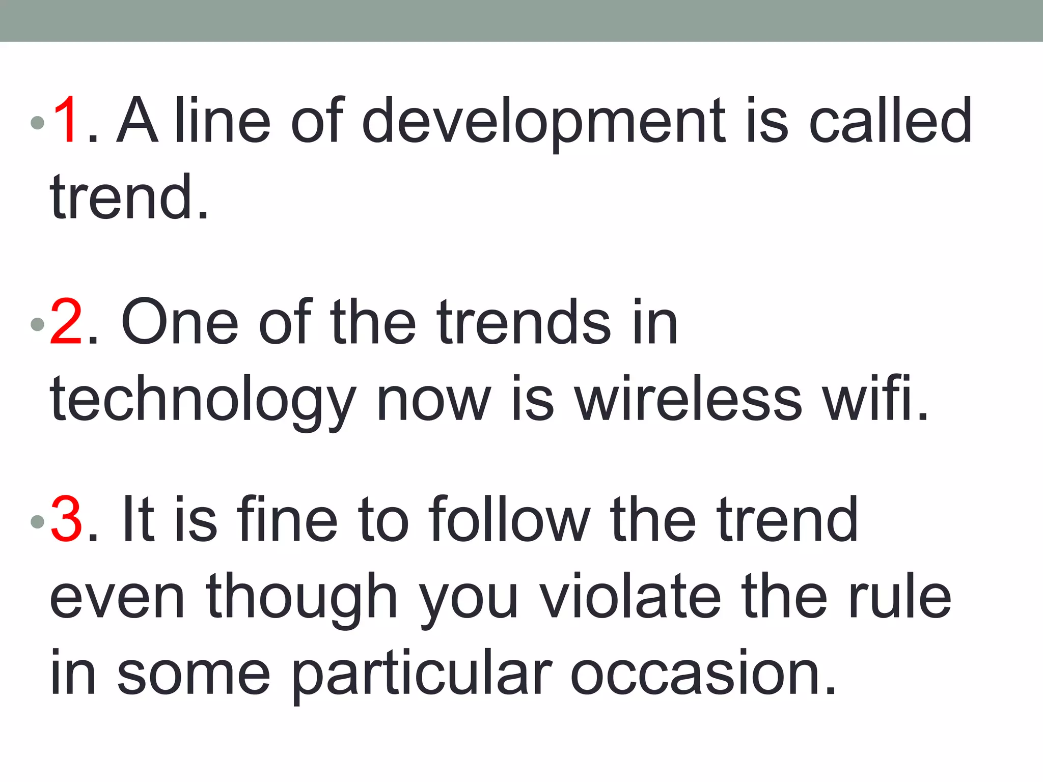 Definition of Trends | PPTX