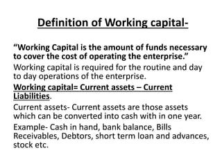 Definition of Working capital-.ppt