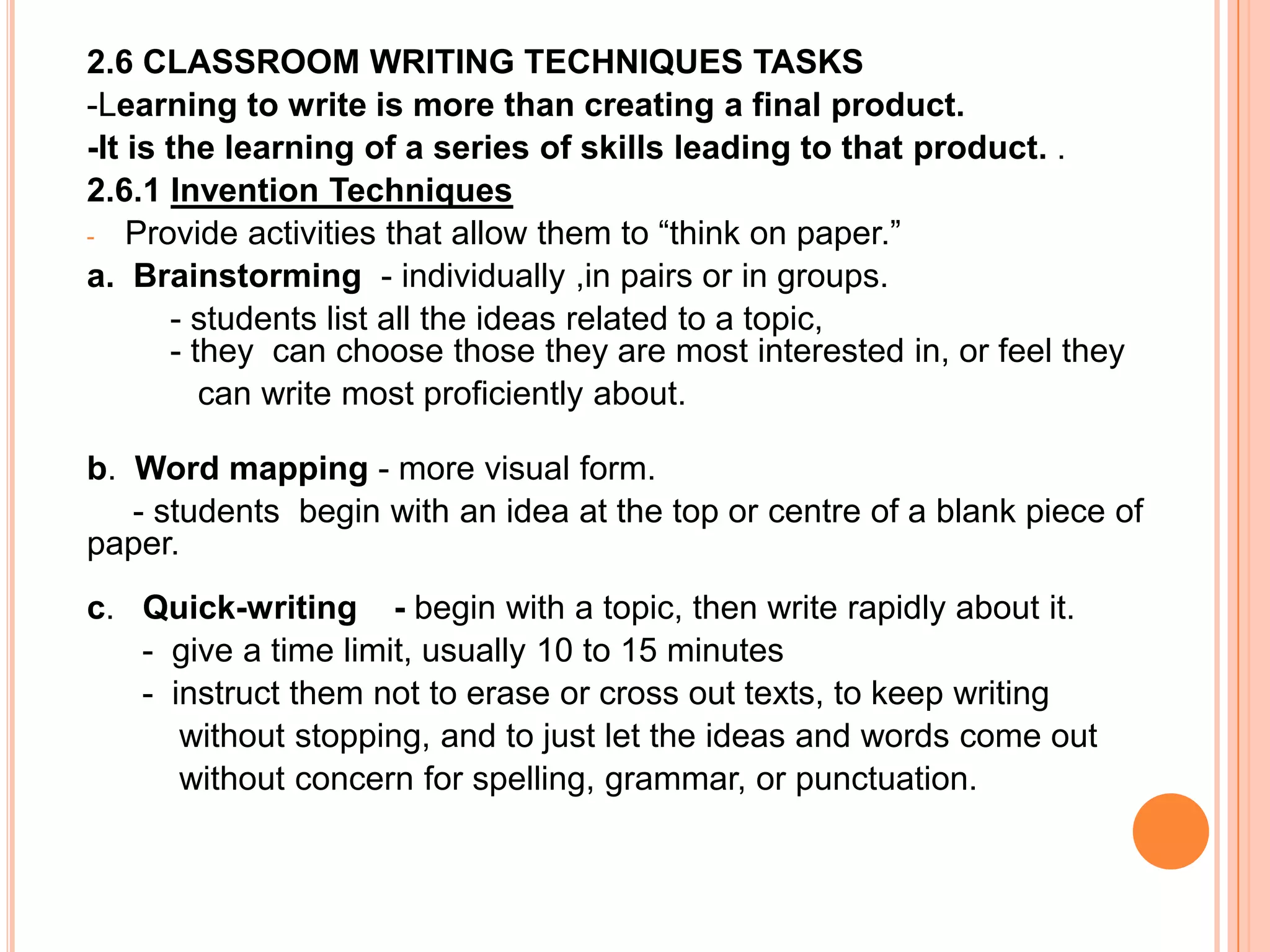 Definition of writing | PPTX