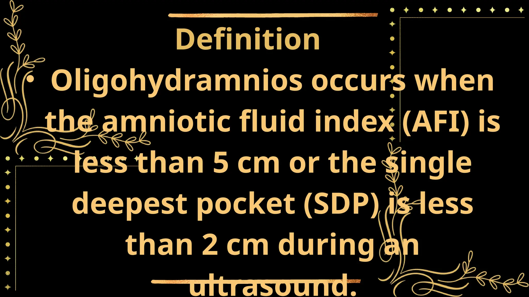 Oligohydramnios in the category of medicine.pptx