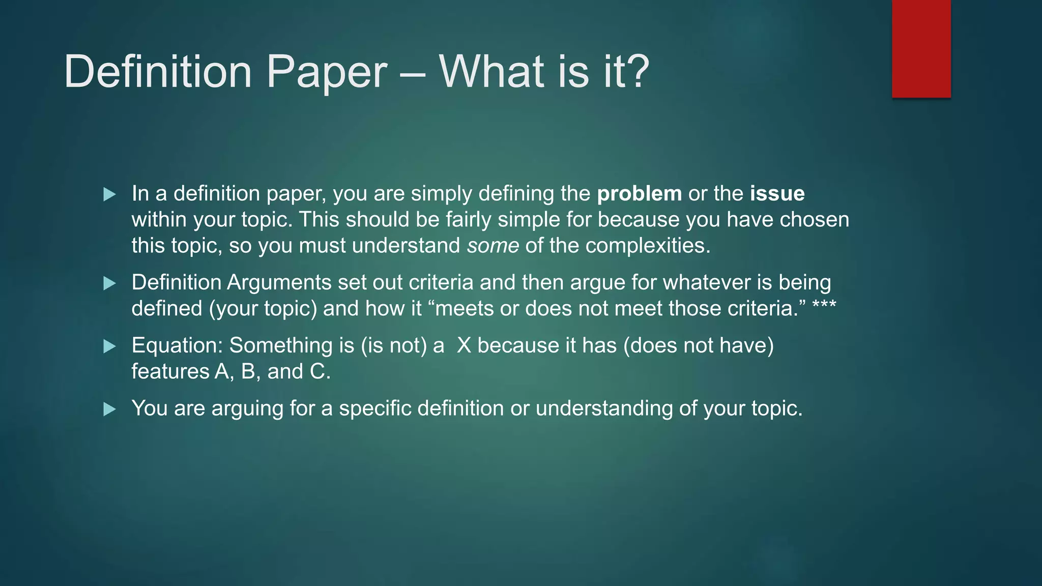 Definition paper | PPTX | Education