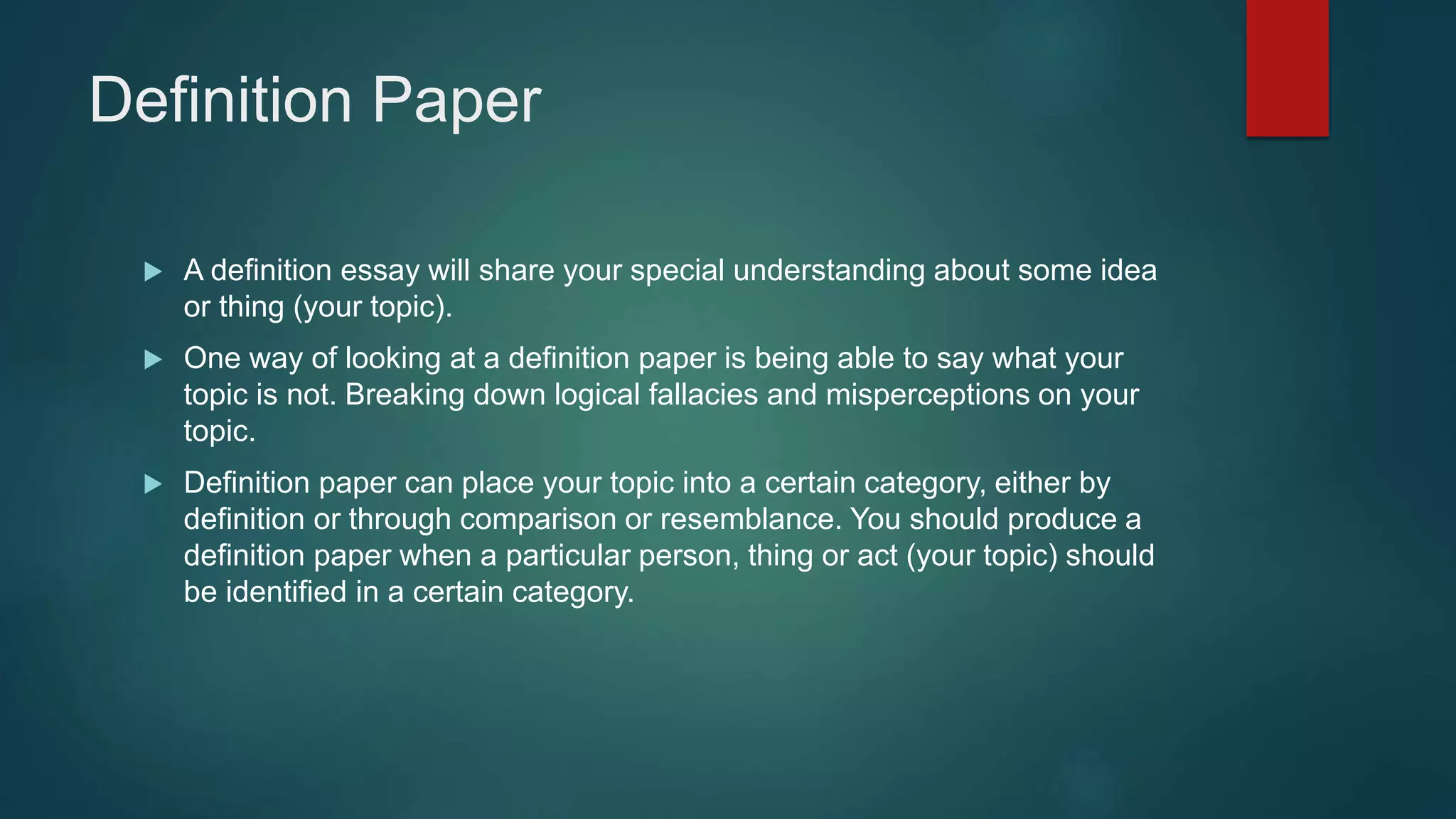 Definition paper | PPTX | Education