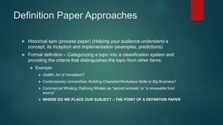 Definition paper | PPTX | Education