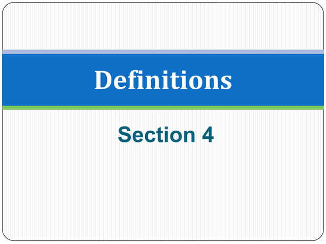 Definition ppt | PPTX