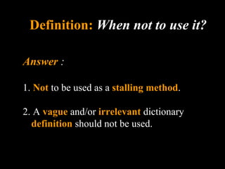 Definition Presentation | PPT