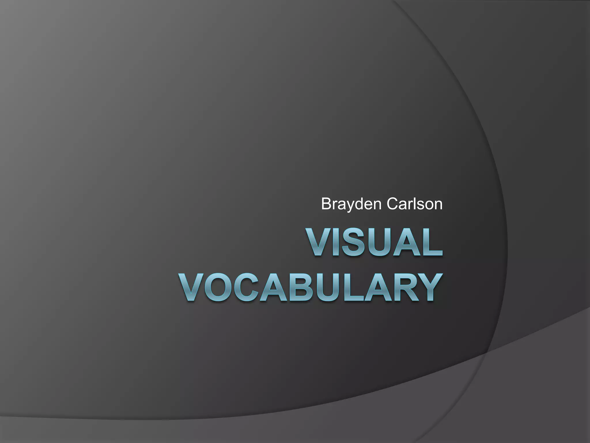 Visual Vocabulary | PPTX