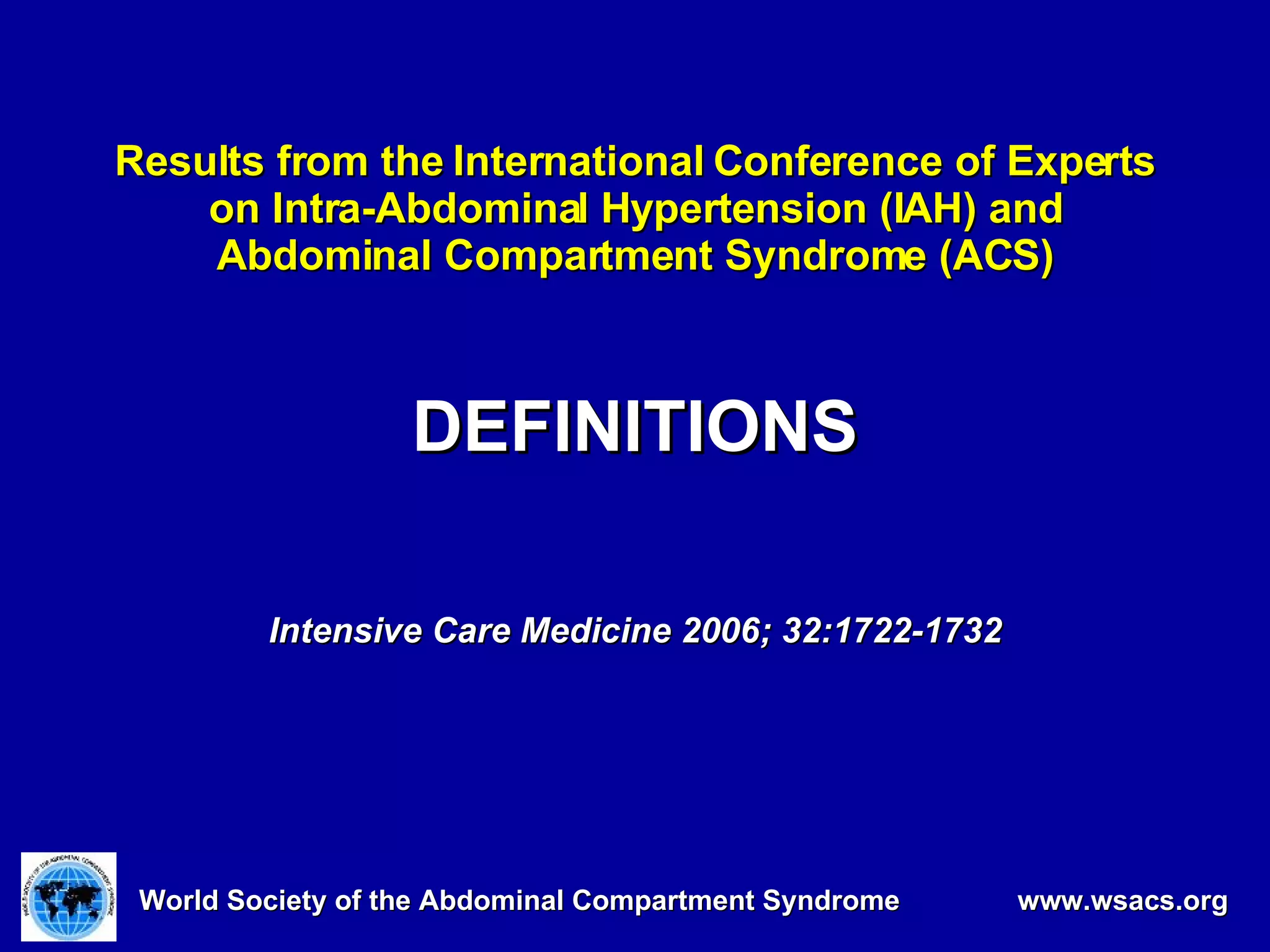 WSACS Definitions | PPT