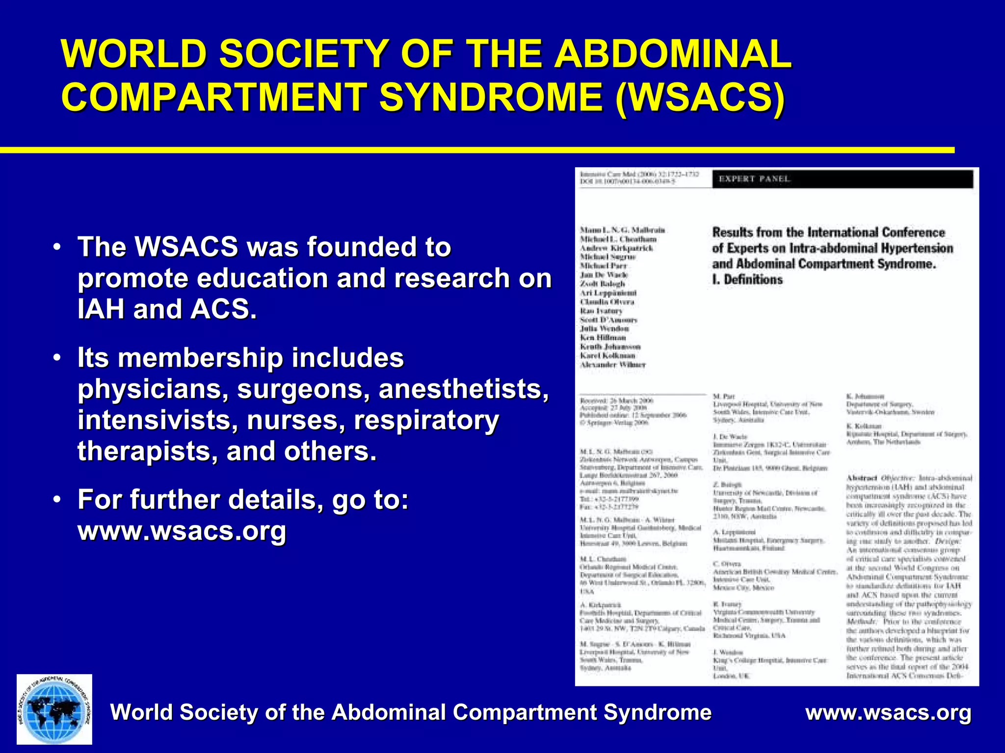WSACS Definitions | PPT