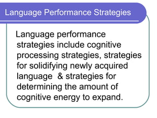 Definitions of Language Learning Strategies | PPT