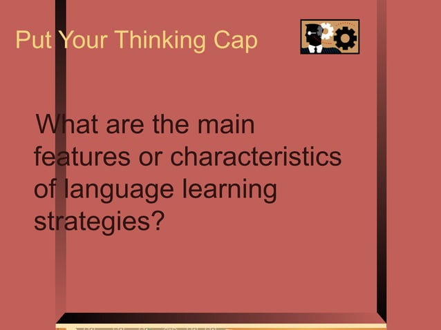 Definitions of Language Learning Strategies | PPT