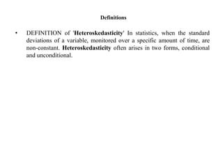 Definitions of Econometric | PPTX