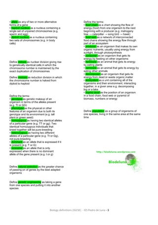 Definitions biology-igcse-biodeluna2011 | PDF