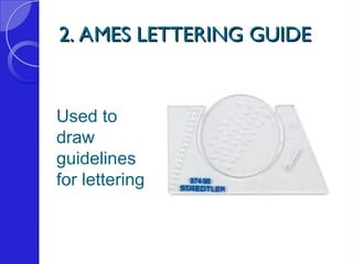 Definitions - Drafting Tools and Equipment.ppt