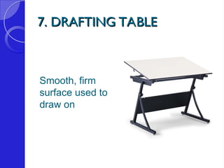 Definitions - Drafting Tools and Equipment.ppt