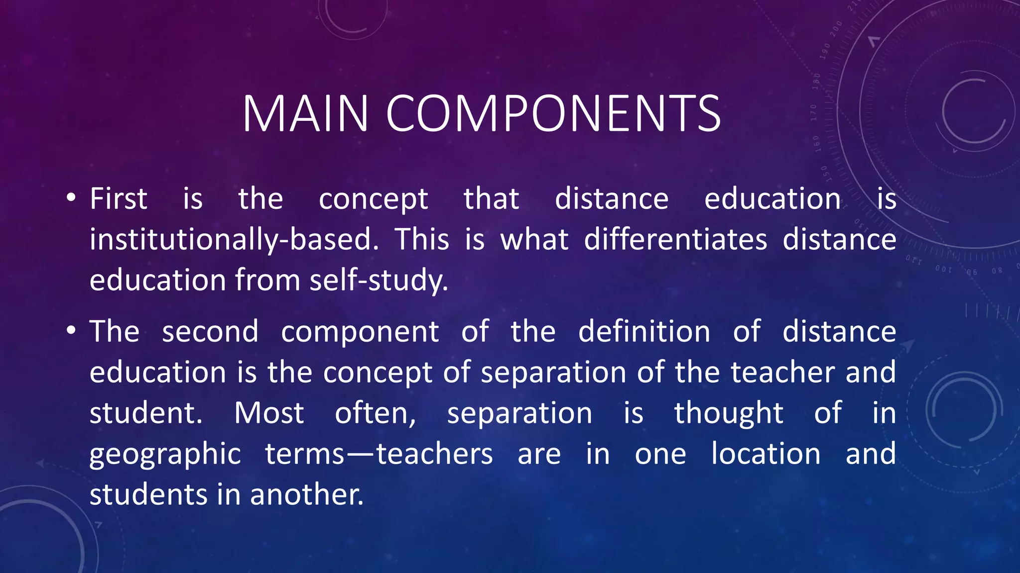 Definitions, Historry, and Theories of Distance Education | PPTX