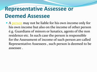 Definitions u/d Income tax Act 1961 | PPTX