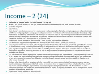 Definitions u/d Income tax Act 1961 | PPTX