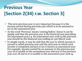 Definitions u/d Income tax Act 1961 | PPTX