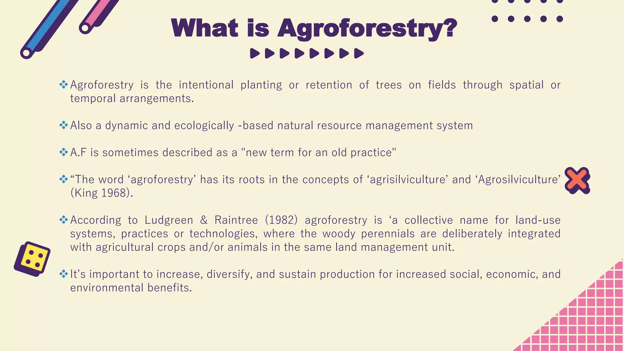 Definitions and Classification of Agroforestry Systems.pptx