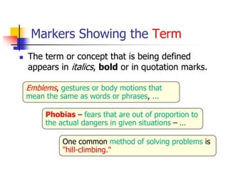 Definitions And Examples | PPTX