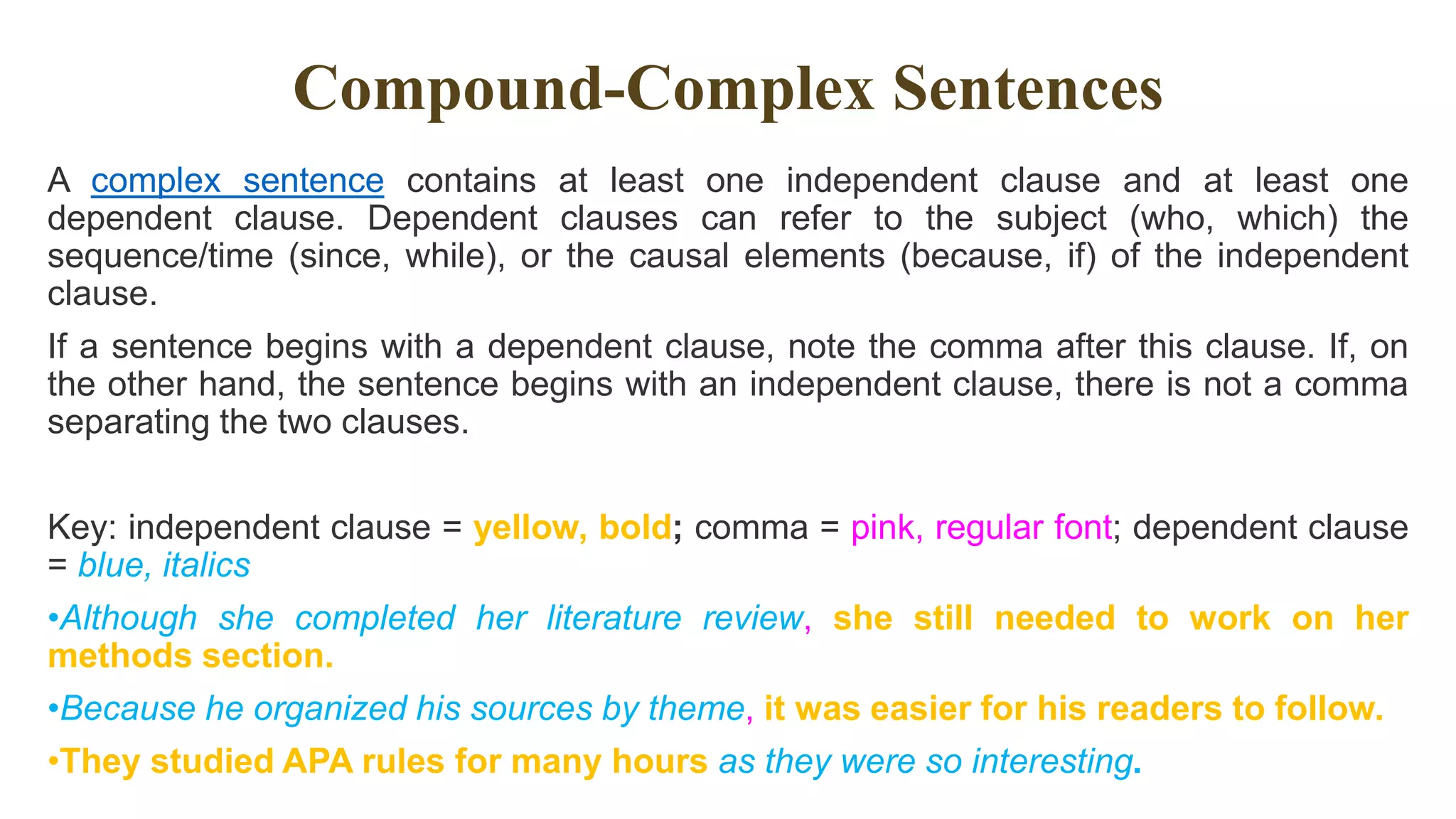 Definitions and examples of basic sentence elements | PPT | Free Download