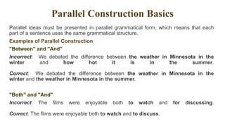 Definitions and examples of basic sentence elements | PPTX