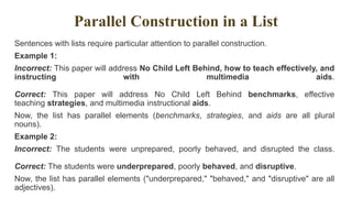 Definitions and examples of basic sentence elements | PPTX