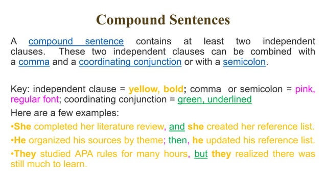 Definitions and examples of basic sentence elements | PPTX