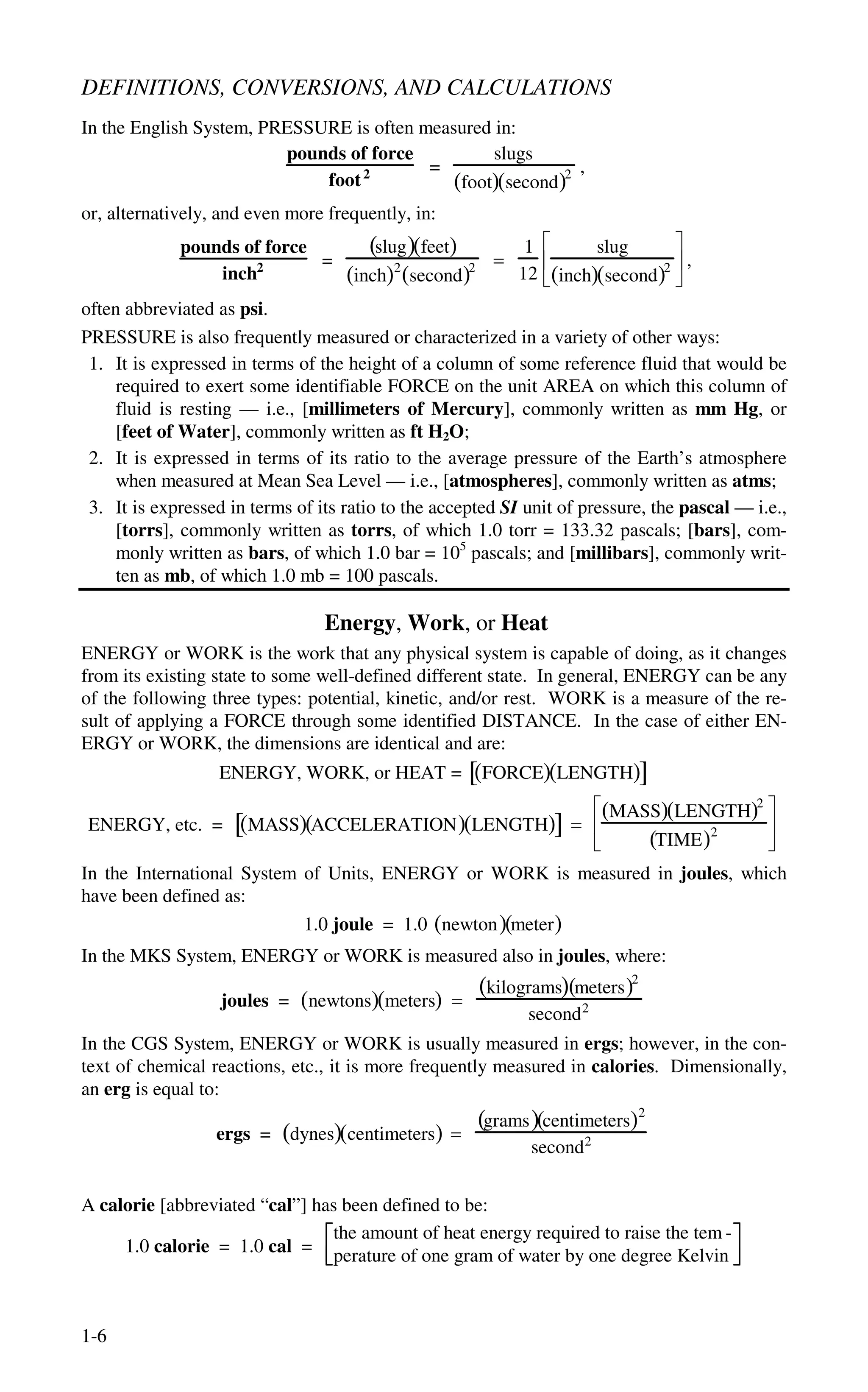 Definitions, Conversions, and Calculations for Occupational Safety and Health Professionals ...