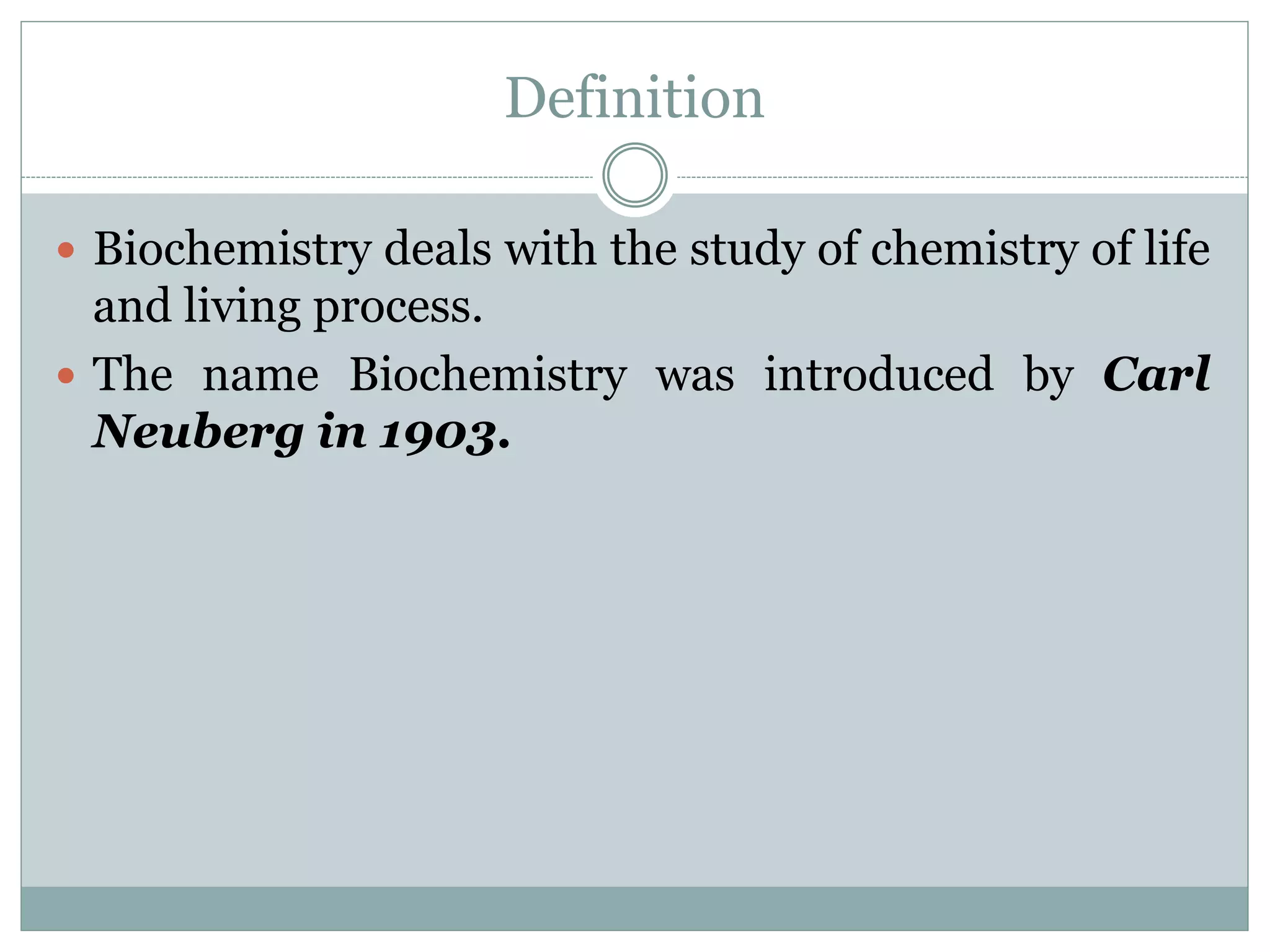 Definition, Scope & Importance of Biochemistry in.pptx