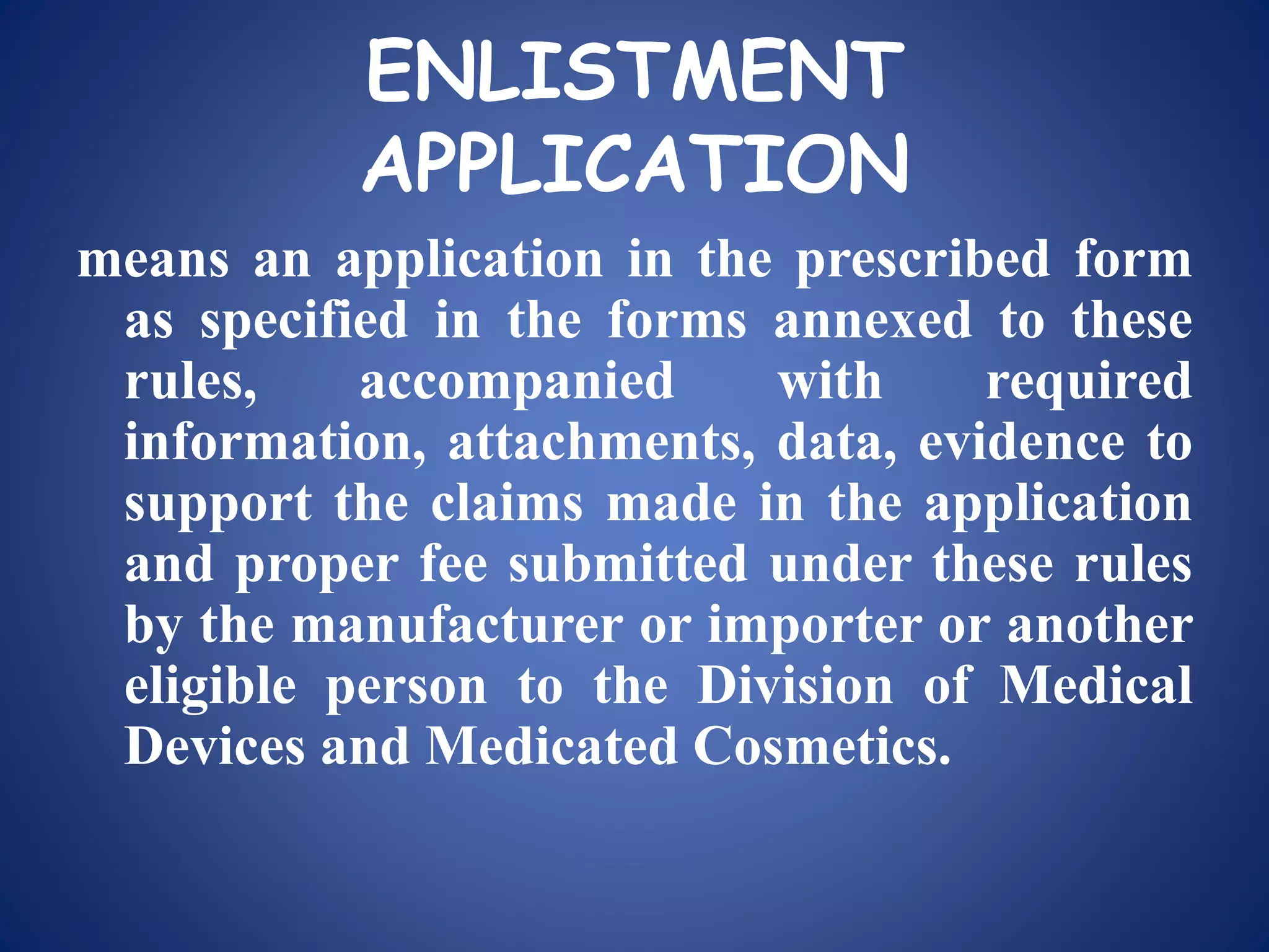Definitions according to Drug Regulatory Authority of Pakistan (DRAP ...