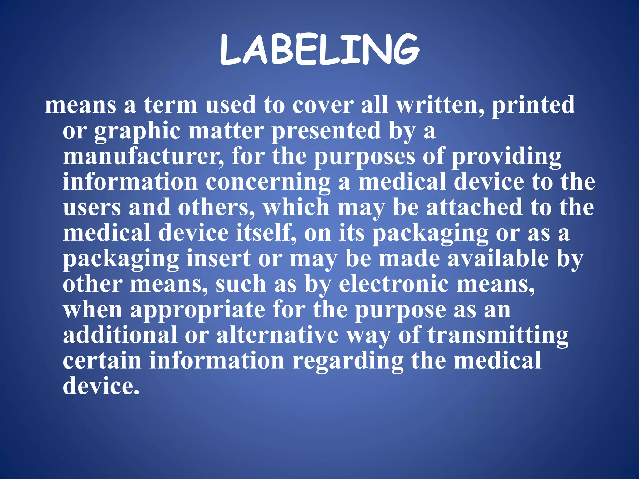 Definitions according to Drug Regulatory Authority of Pakistan (DRAP ...
