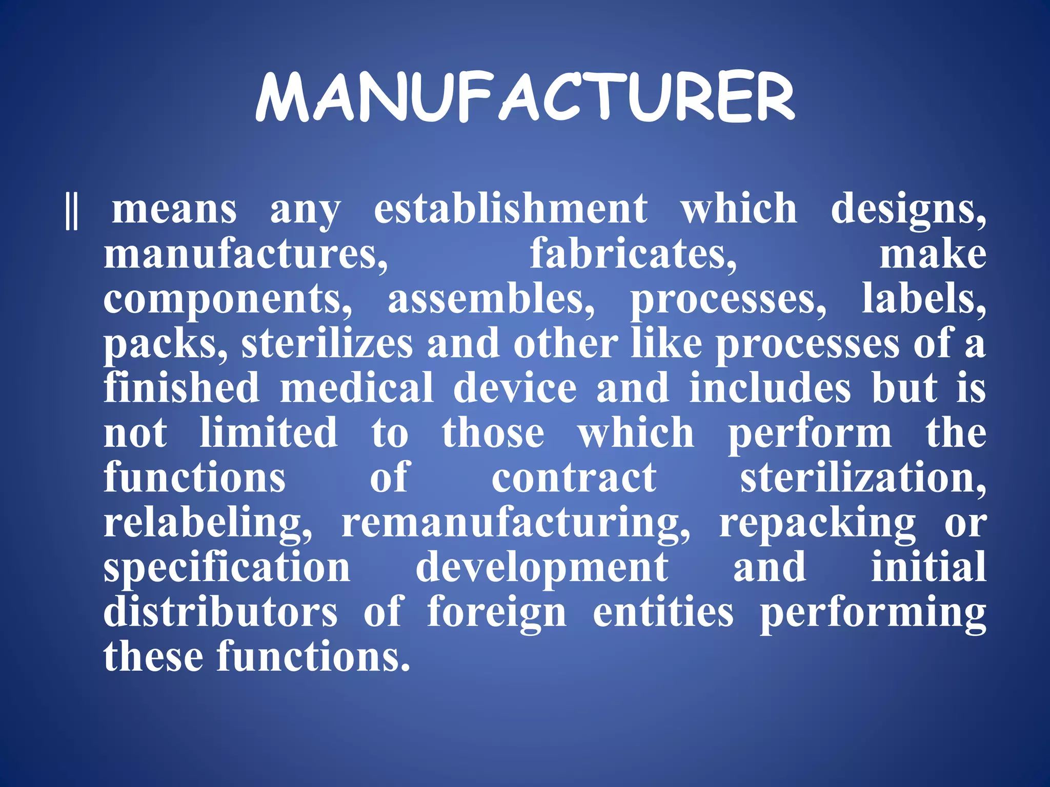 Definitions according to Drug Regulatory Authority of Pakistan (DRAP ...